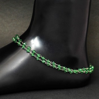 Green anklets - Jaipur Mart - 3147562