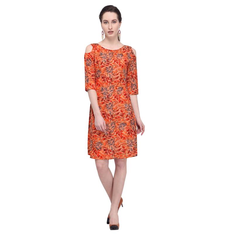 Orange printed polyester tunics - Keyana - 3158540
