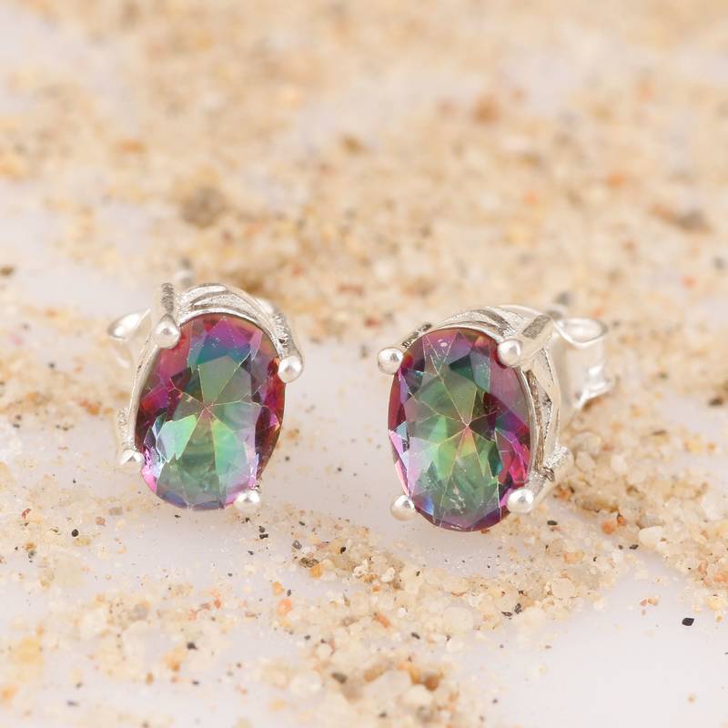 Multicolor topaz earrings - Silgo - 3168002
