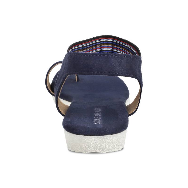 SOLE HEAD Blue Flats Sandal For Women - Kittens - 3169529