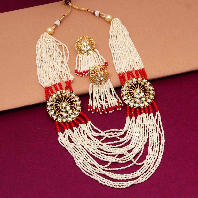 Maroon necklace-sets - Jaipur Mart - 3173349