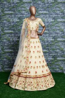 Page 2 of Cream Lehengas