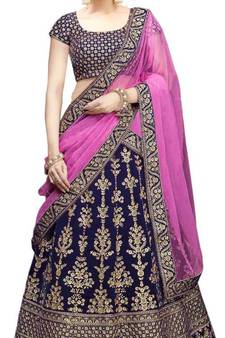 Blue Lehenga - Buy Royal Blue | Navy Blue Lehenga Online at Mirraw
