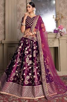Purple Lehenga - Buy Purple Lehenga Online For Women @ Low Cost
