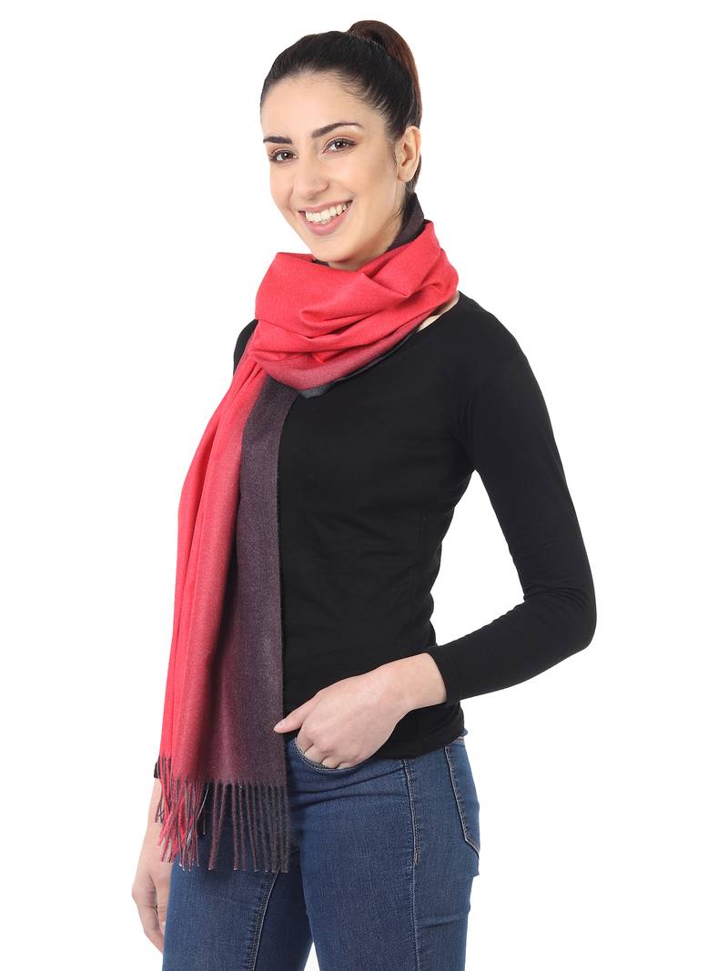 Women's Red wool scarf - MUFFLY - 3182531