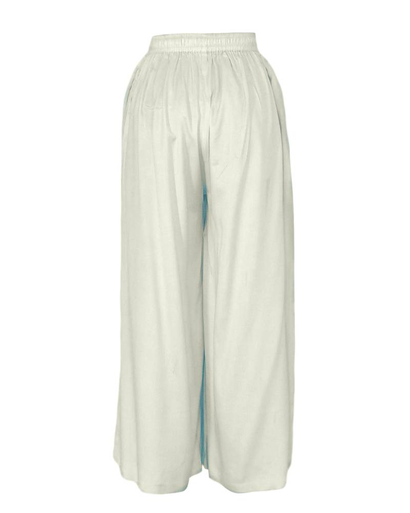 Off-white plain viscose palazzo-pants - Patrorna - 3184912