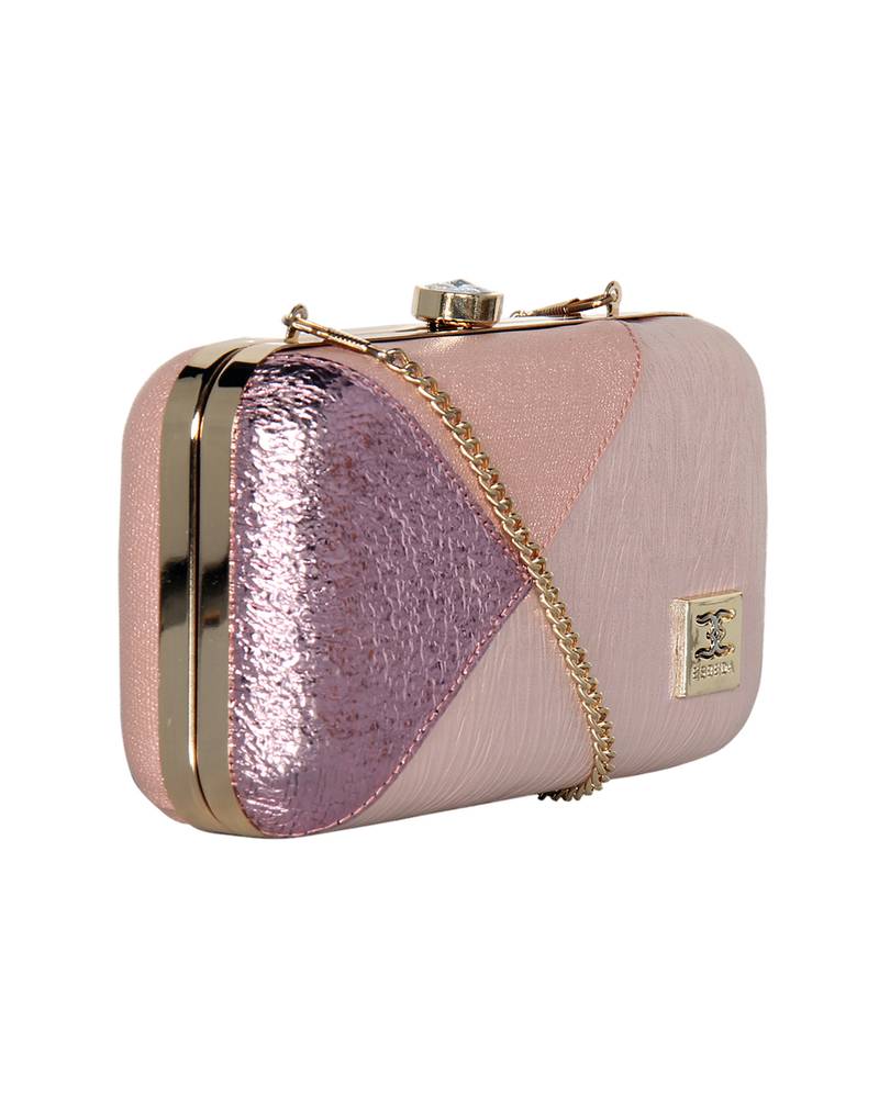 Esbeda Pink Color self Designed Glammer box clutch For Women - ESBEDA ...