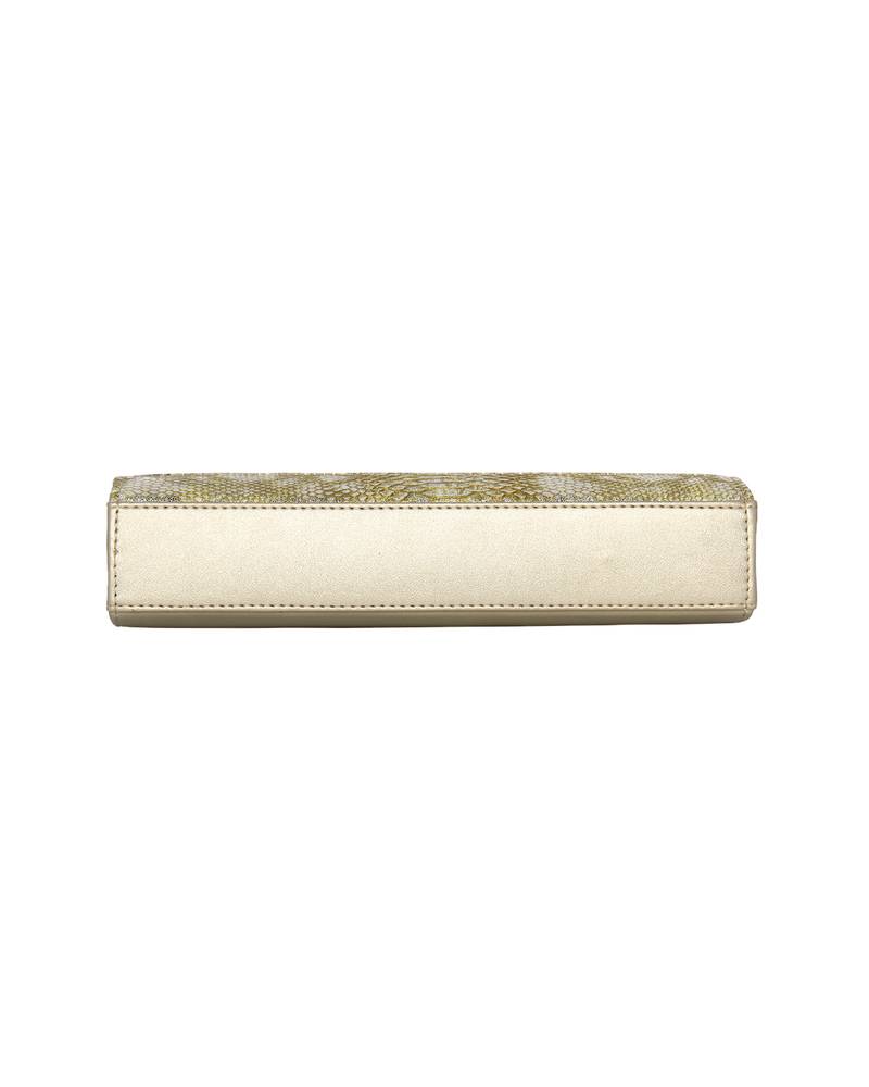 Gold Color Solid Pattern Handbag For Women - ESBEDA - 3189915