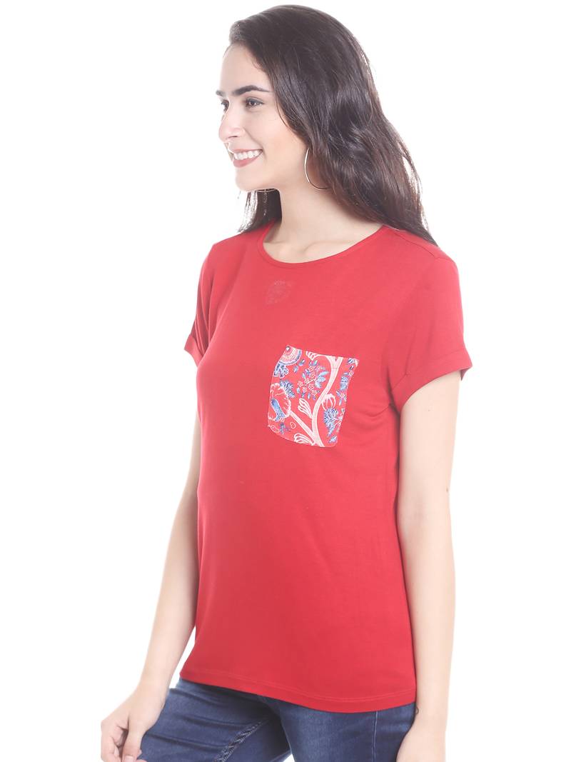 Red printed viscose tops - 109F & Fusion Beats - 3202847