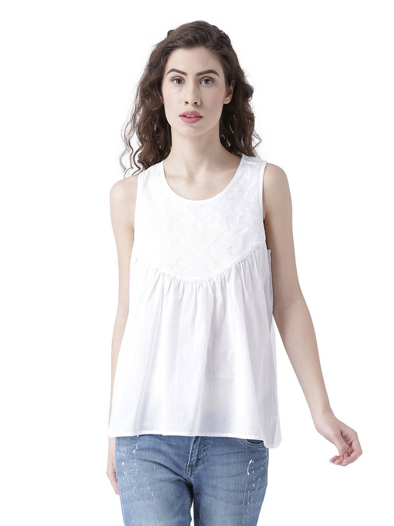 White printed viscose tops - 109F & Fusion Beats - 3205384