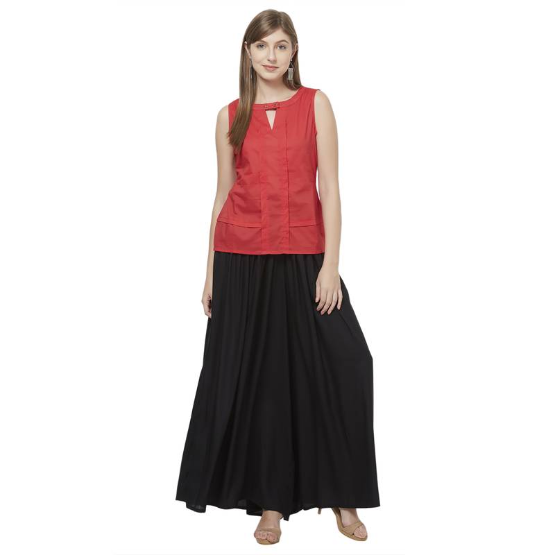 Black printed viscose bottoms - 109F & Fusion Beats - 3215390