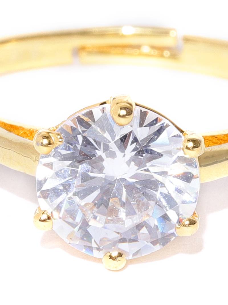 Gold artificial stones rings - Priyaasi - 3224298