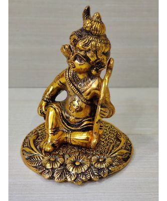 Golden Oxidized Antique Look Metallic Bal Roop Ram Bhagwan Idol With ...
