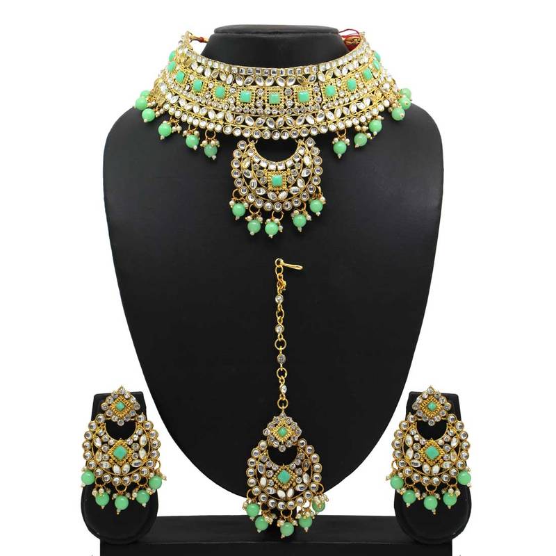 Green Necklace Sets - Jaipur Mart - 3235800