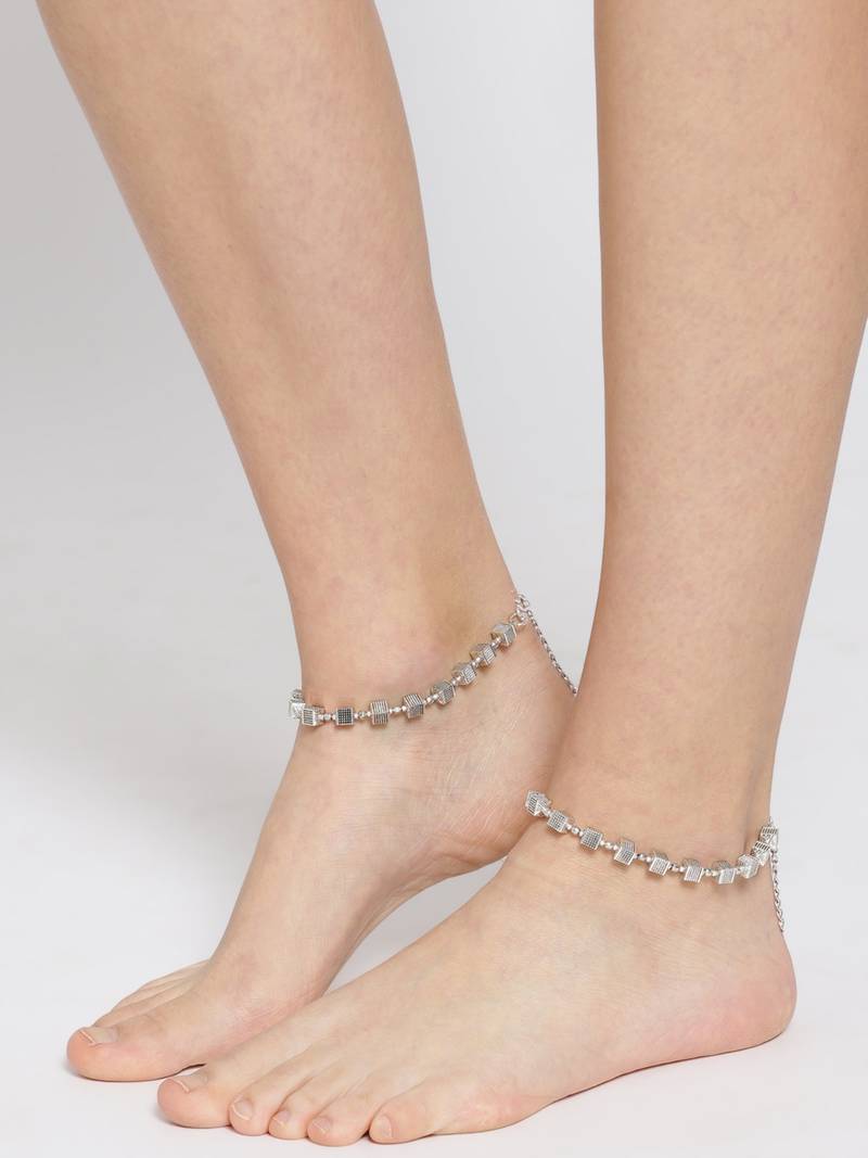 Silver anklets - Priyaasi - 3238731