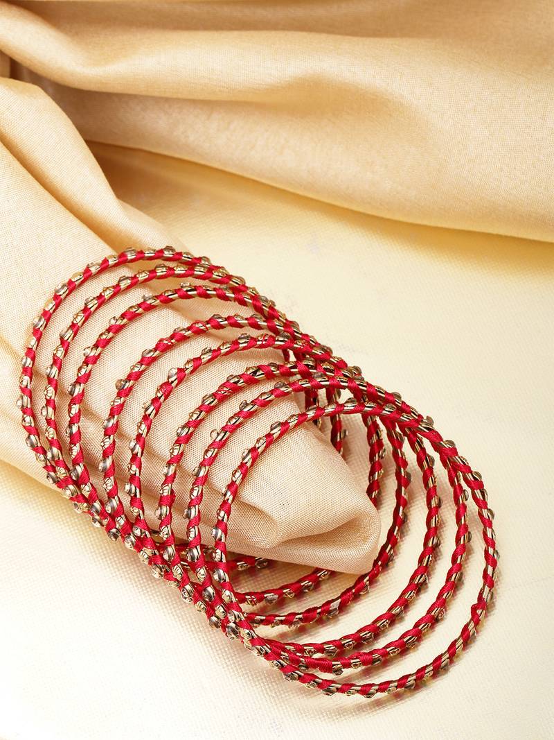Maroon bangles-and-bracelets - Priyaasi - 3239205