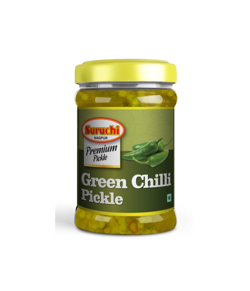 325g Suruchi Premium Green Chilly Pickle - Common Baniya - 3239896