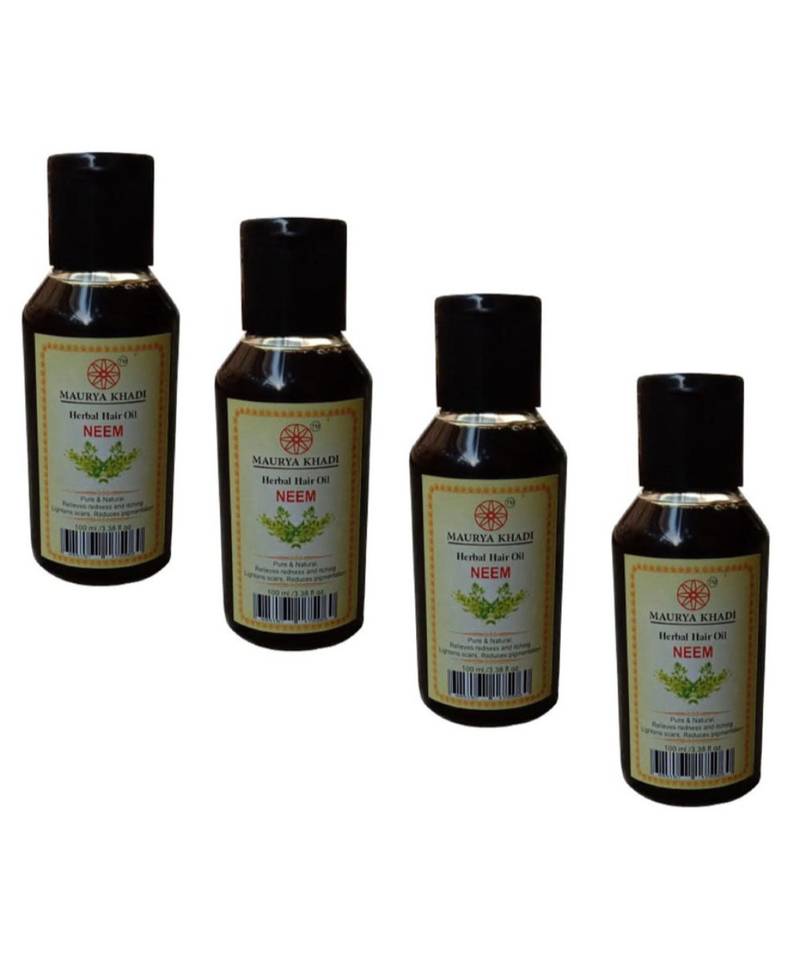 Maurya Khadi Herbal Neem Oil, Pack of 4 - AR Nutrition - 3241692