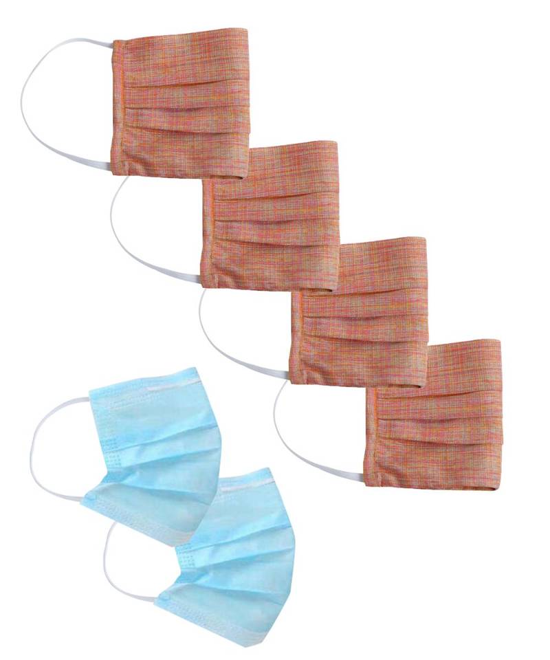 rust face mask - Jaipur Kurti - 3244389