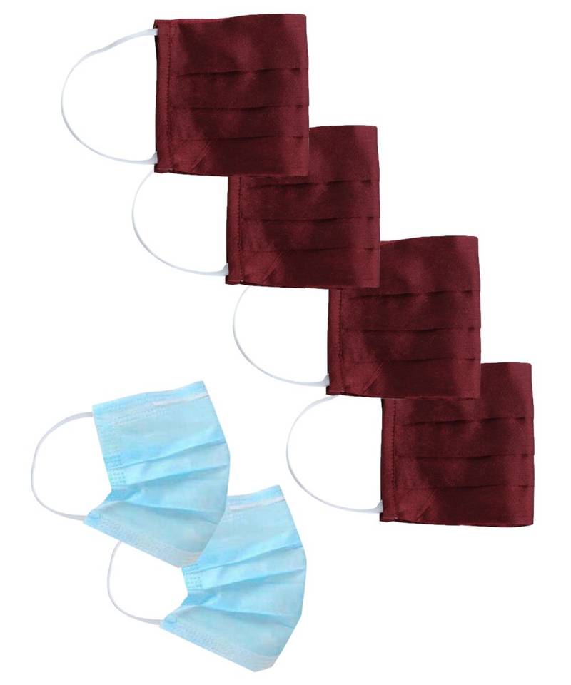 maroon face mask - Jaipur Kurti - 3244408