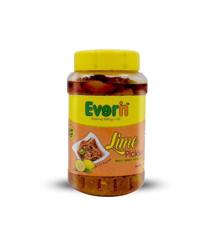 500 gm Tasty Tangy and Ticklish Lime Pickle By Everin - Everin - 3245481