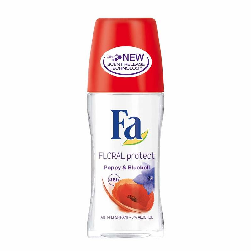 50ml Floral protect poppy n bluebell Deo Roll On By Fa - Favon - 3245969