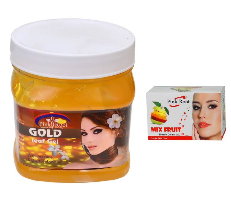 500ml Gold Gel With 50g Mix Fruit Bleach By Pink Root - PINK ROOT - 3250758