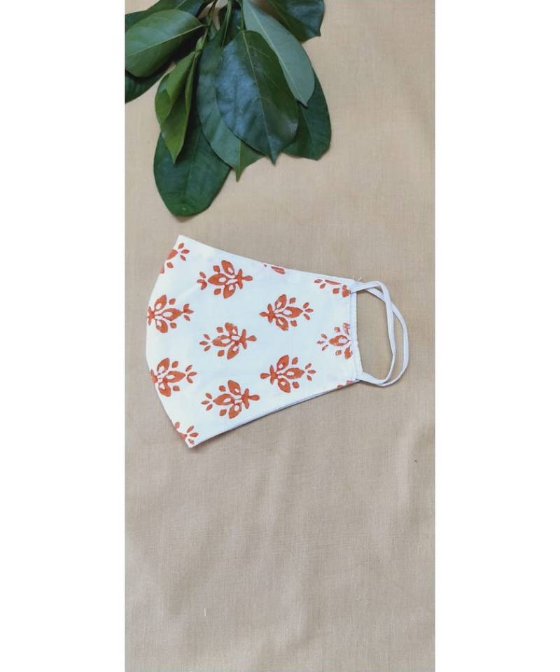 multicolor Block Printed cotton face mask - KAANCHIE NANGGIA - 3256908