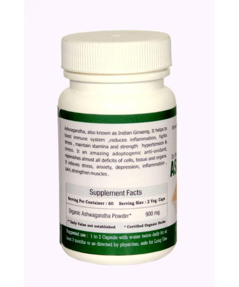 60 caps ASHWAGANDHA VEG CAPSULE - Dr.Bhargav's - 3260321