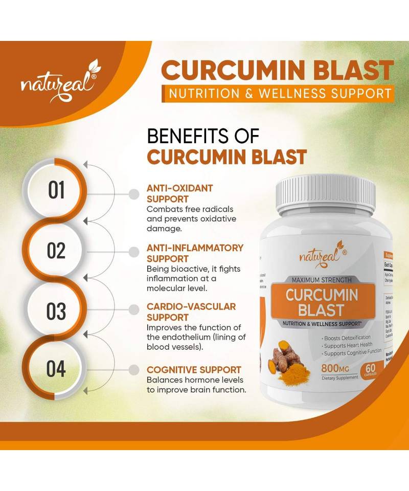 Curcumin Extract 800 Mg Capsules For Enhanced Bioavailability ...