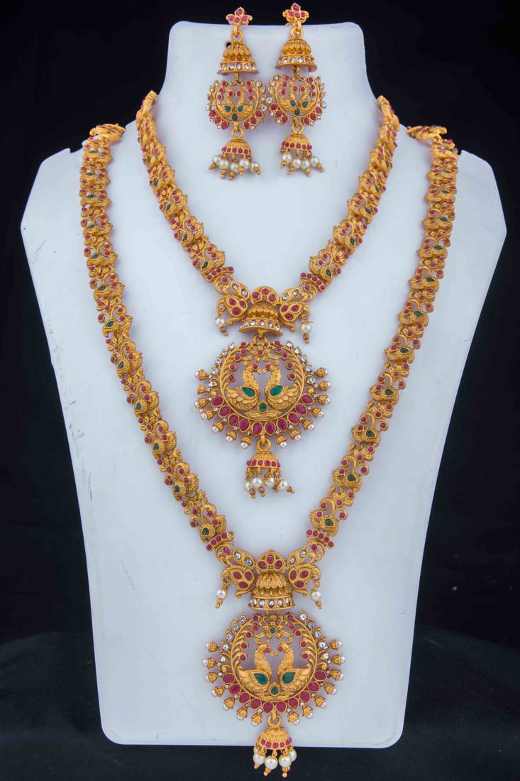 Gold Copper Exclusive Combo Sets - Aira Luxury Fashion Jewellery - 3263799