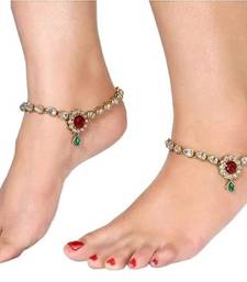 Red anklets - Shreya Fashion - 3264517