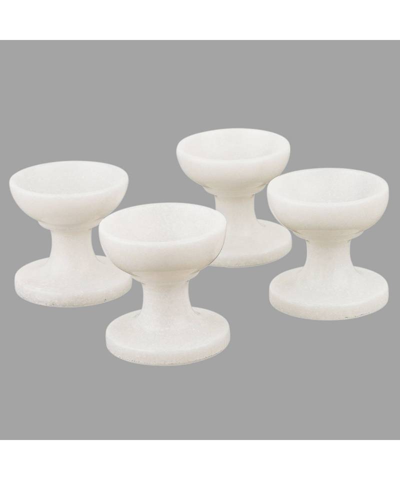 Handmade Marble Diwali Diya Tea Light Diya Pure Makrana Marble Set of 4 ...