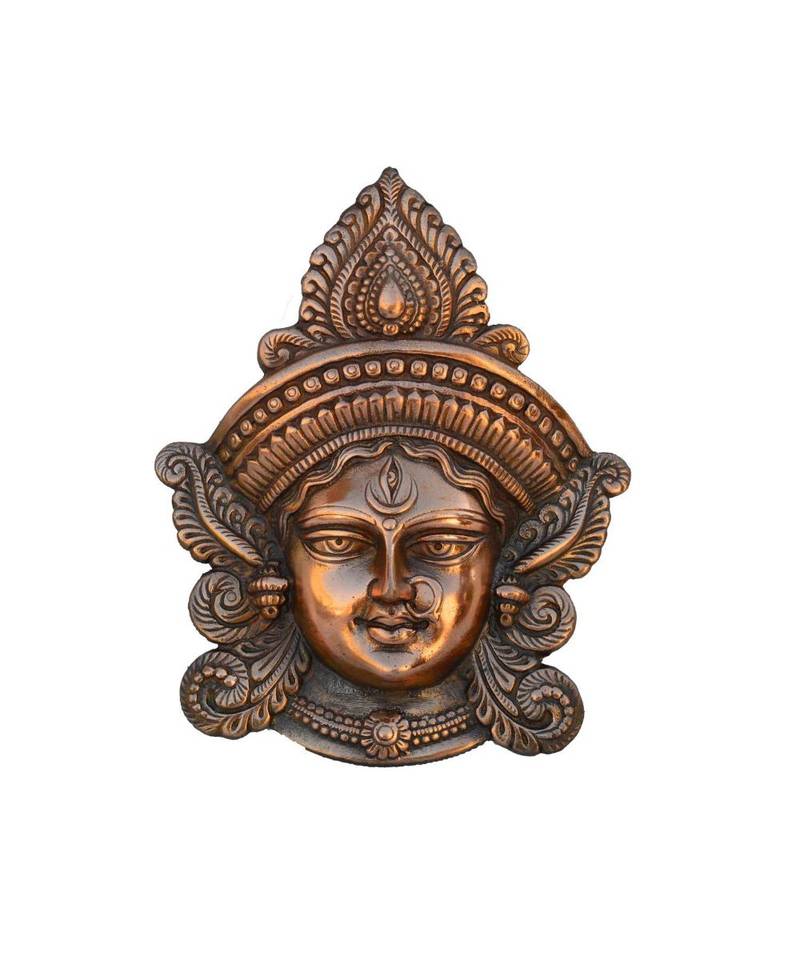 Goddess Durga Metal Wall Hanging - Vivan Creation - 3278763