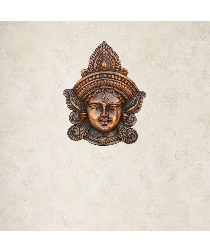 Goddess Durga Metal Wall Hanging - Vivan Creation - 3278763