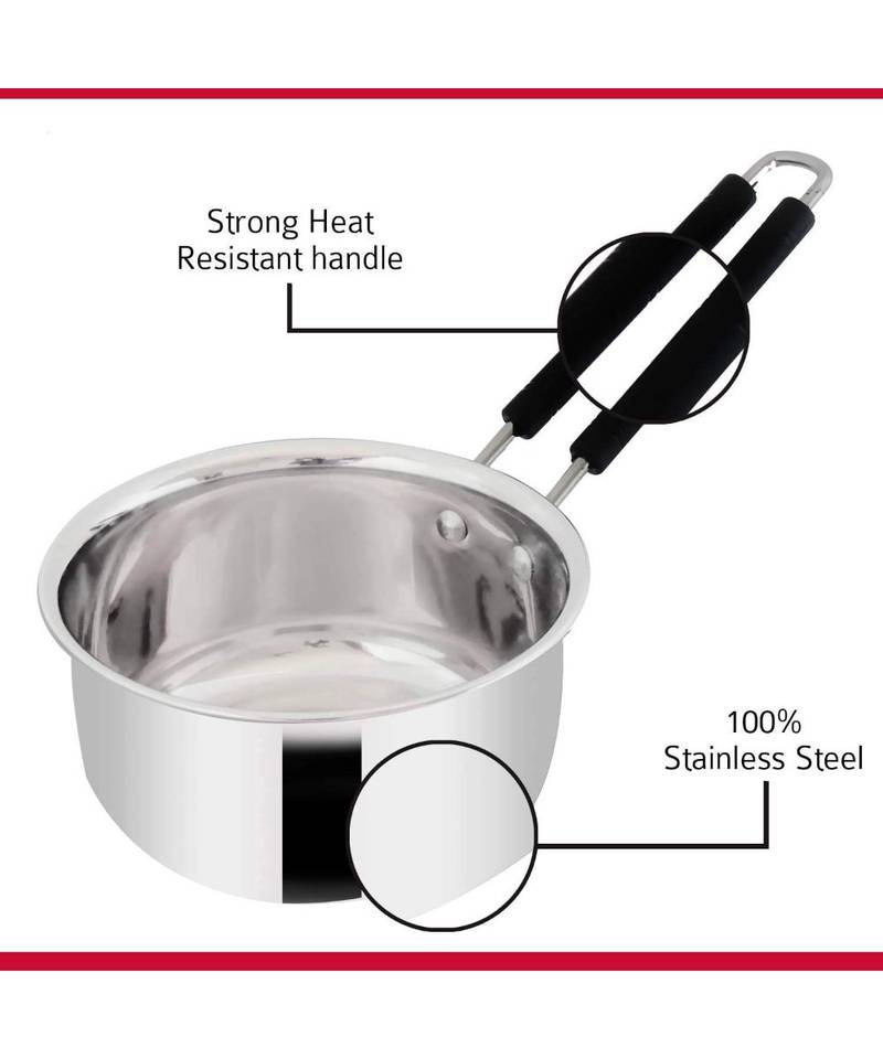 Stainless Steel Tea pan,Steel Sauce pan,Induction and Gas Compatible ...