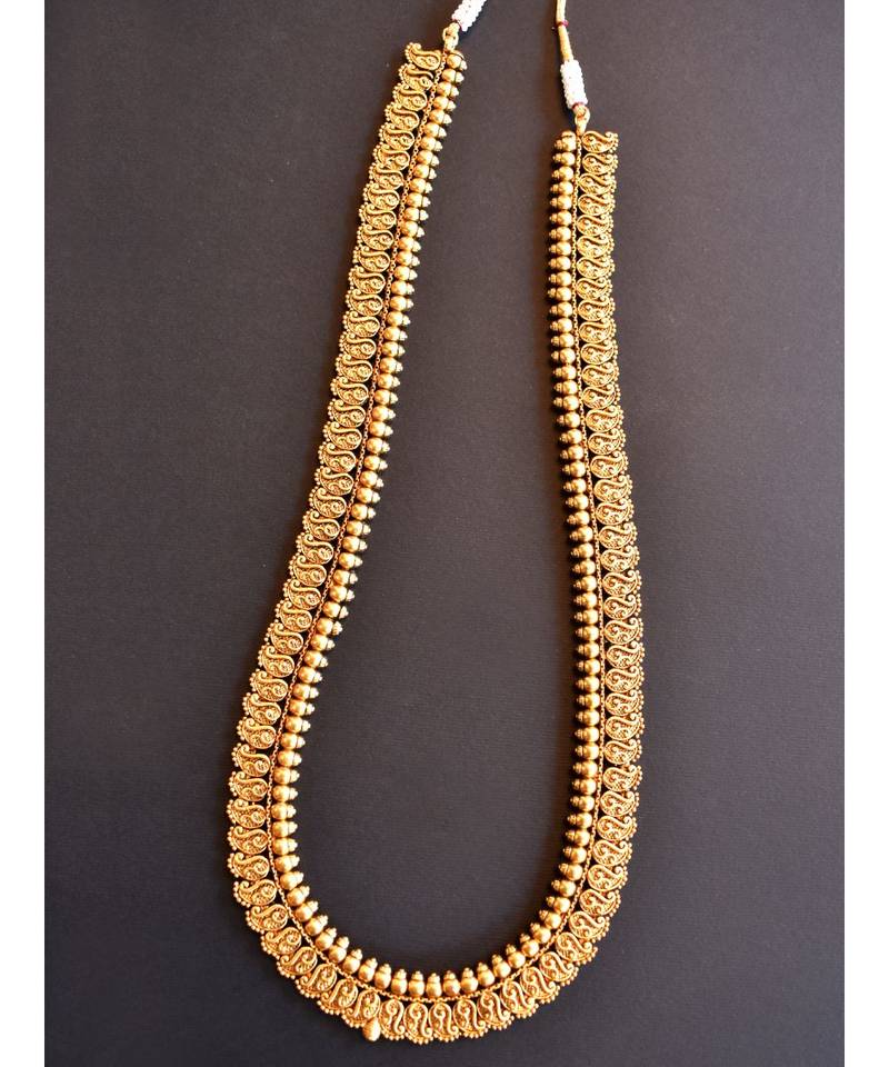 Long Golden Rani Haar Set - Our Purple Studio - 3285989