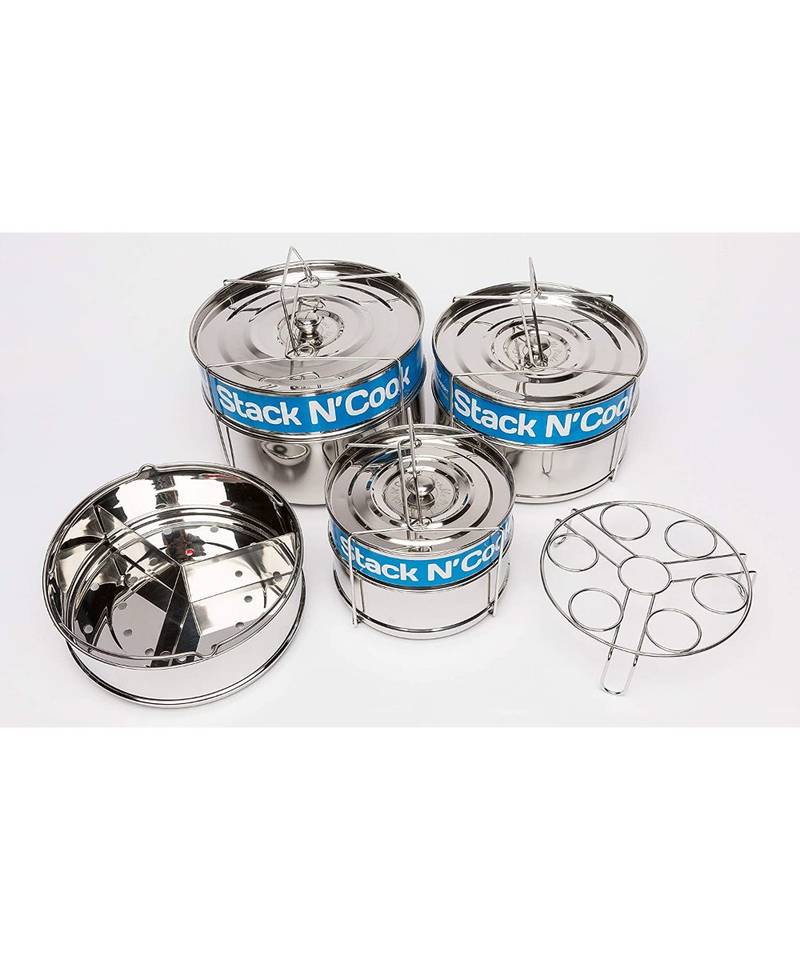 Stack Cook Stackable Insert Pans -6, 8 Qt Electric Pressure Cooker ...