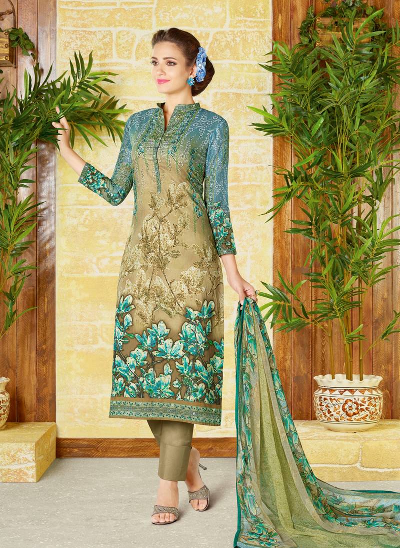 Multicolor floral print crepe salwar - Saini Vastra - 3298413