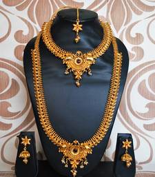 Bridal golden mulitcolour necklace set - Reeti Fashion - 3303047