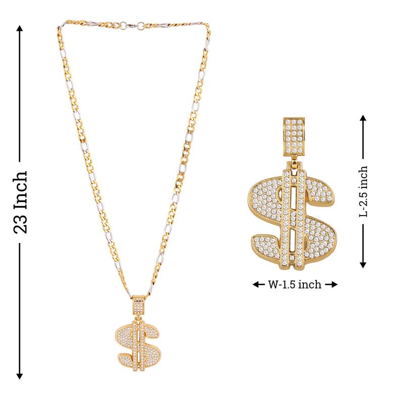 Classic designer Doller Sign Pendent Chain For Man And Boy - Silver ...