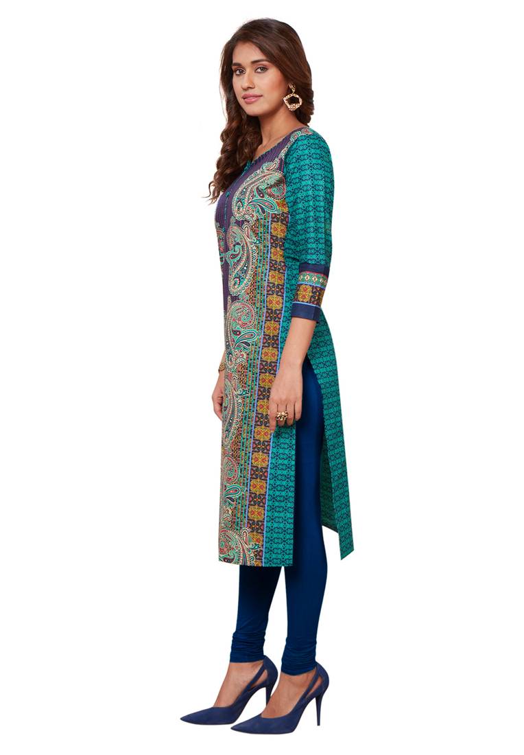 Multicolor printed cotton kurtas-and-kurtis - Om Clothing - 3311550