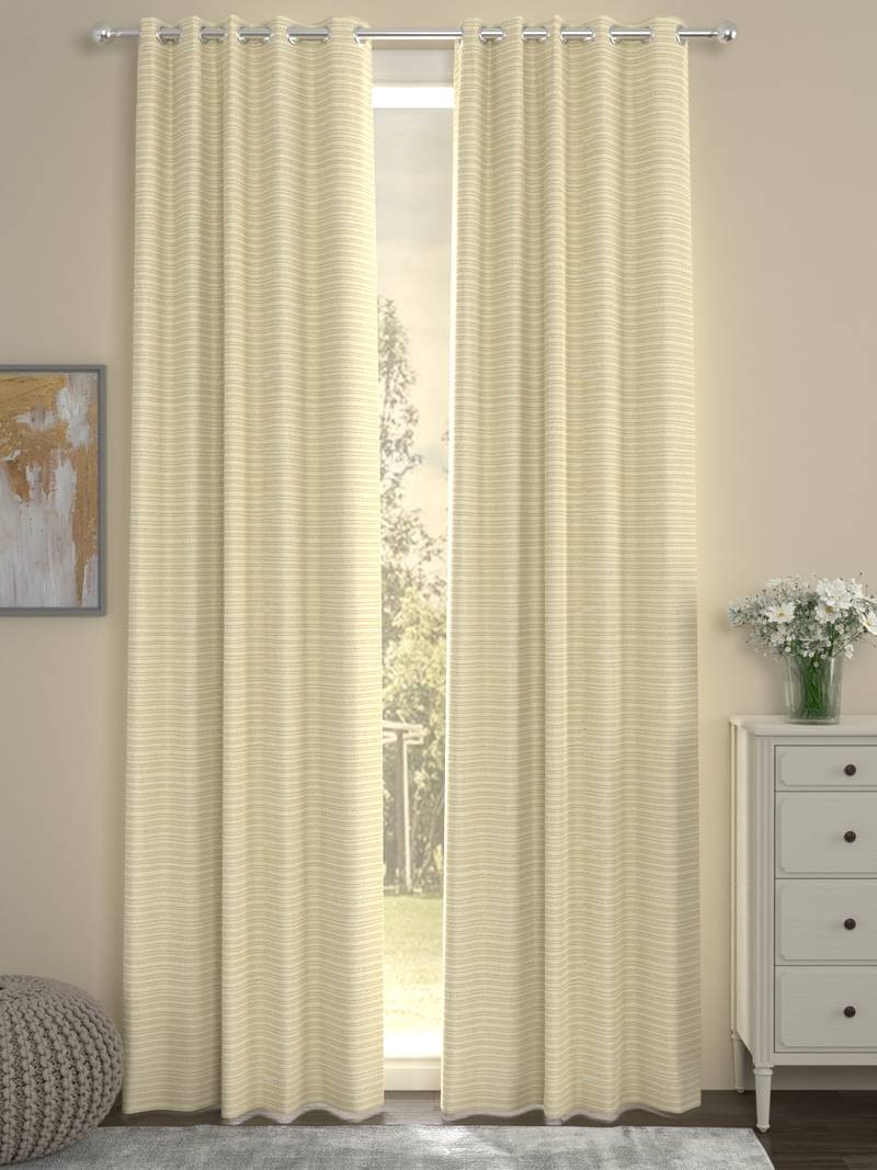 ROSARA HOME Rib Pack of Single Door Curtain - ROSARA HOME - 3313593