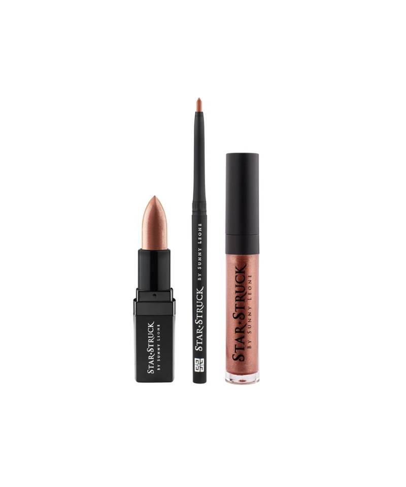 Bronze Beauty- 3 Piece Set (Intense Matte Lip color,Liquid Lip Color ...