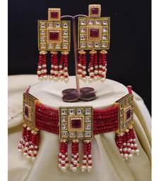 Maroon crystal necklaces - Jewel City - 3323816