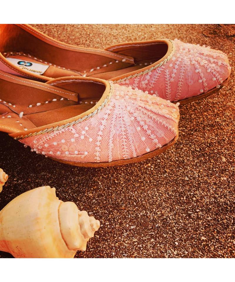 women peach leather flats - COLABA CAUSEWAY - 3330329