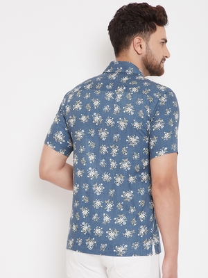 Grey printed pure viscose rayon men-tshirts - even - 3332306