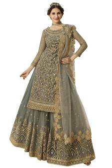 Net Salwar Kameez- Buy Designer Net Suits Online @ Mirraw