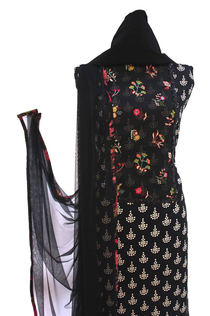 Suroh by Chandni Designer Kala Chashma Cotton Print Reshamwork Suit Set ...