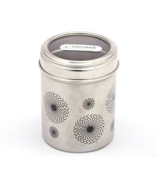 Coconut Stainless Steel Container/Storage/Deep Dabba/See Thru Glass Lid ...